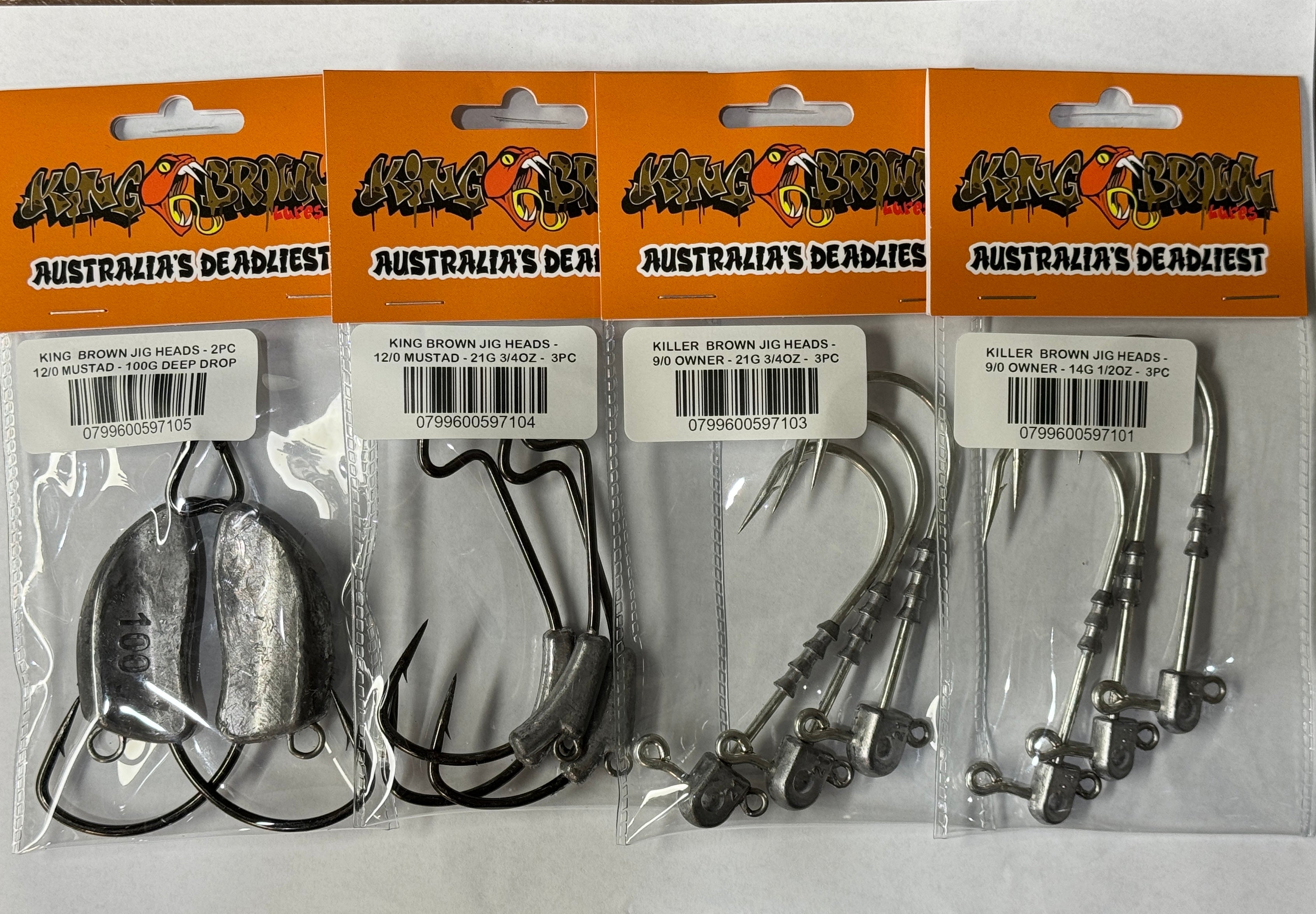 KING BROWN JIG HEADS FOR KING BROWN KILLER PRAWN – Rockstar Tackle